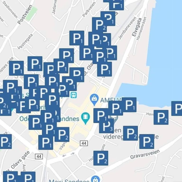 Gratis parkering - Sandnes Sentrum