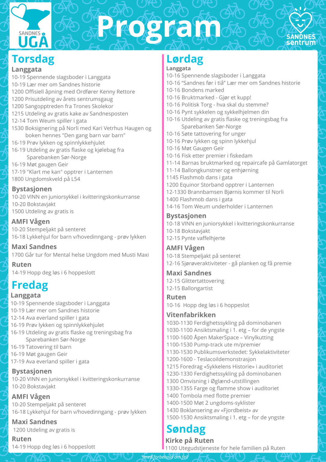 Sandnesugå 60 år - Sandnes Sentrum